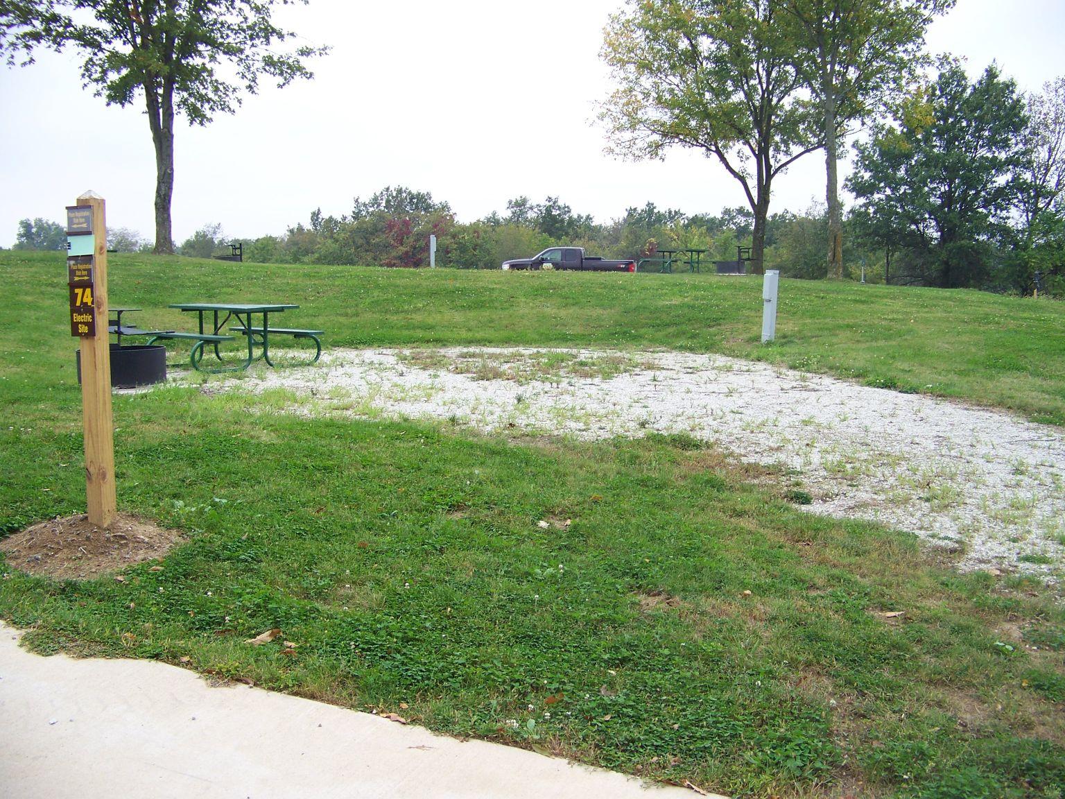 Campsite Details - 74, Lake Darling State Park, IA - Iowa State Parks